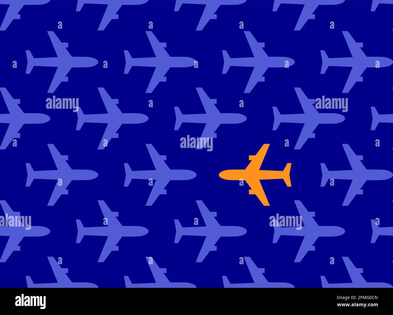 Bright and different aircraft for promo banner, abstract symbolic ...