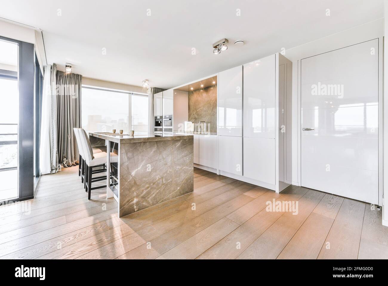 Modern kitchen design Stock Photo - Alamy