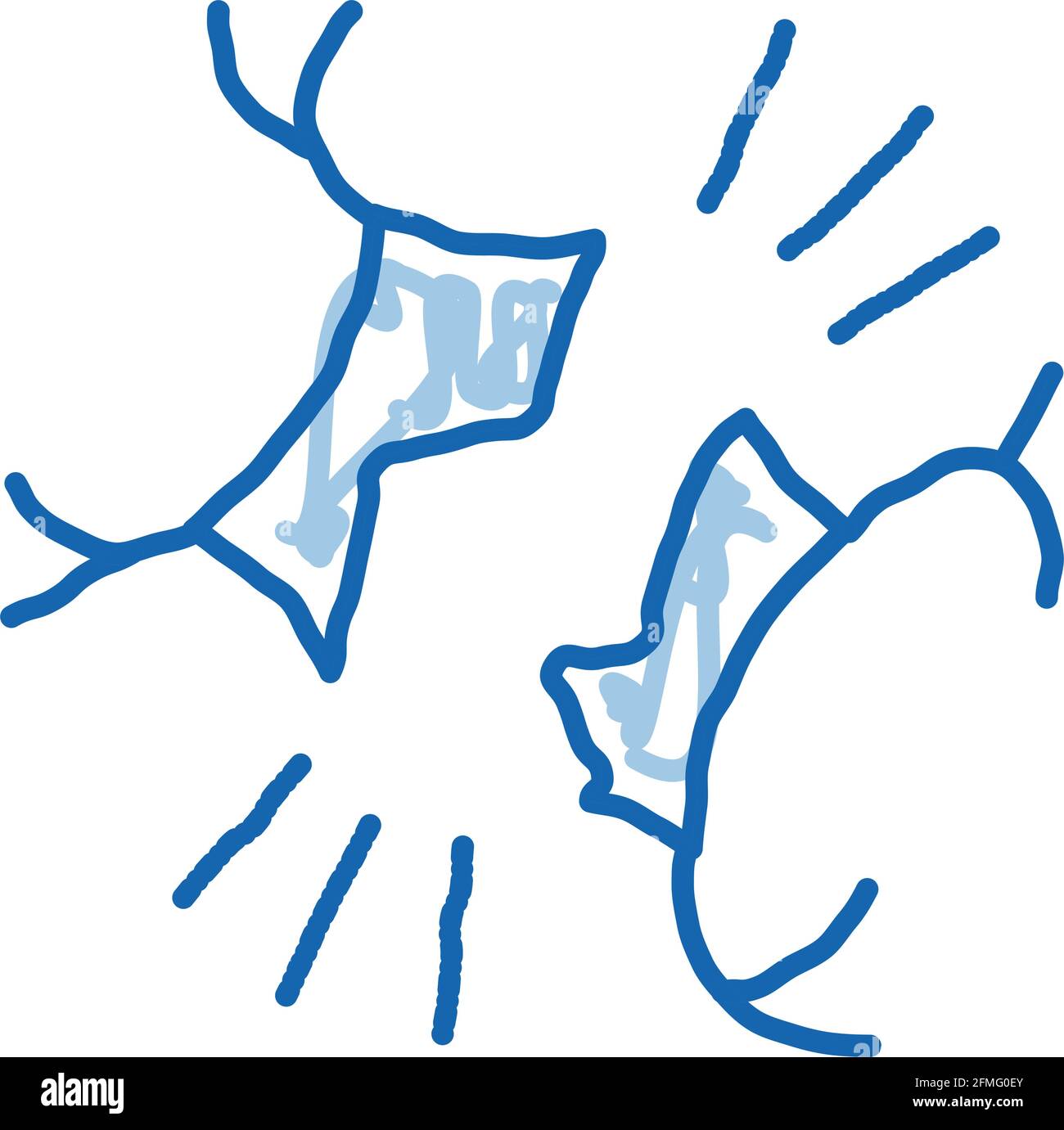 Broken Spine doodle icon hand drawn illustration Stock Vector Image ...