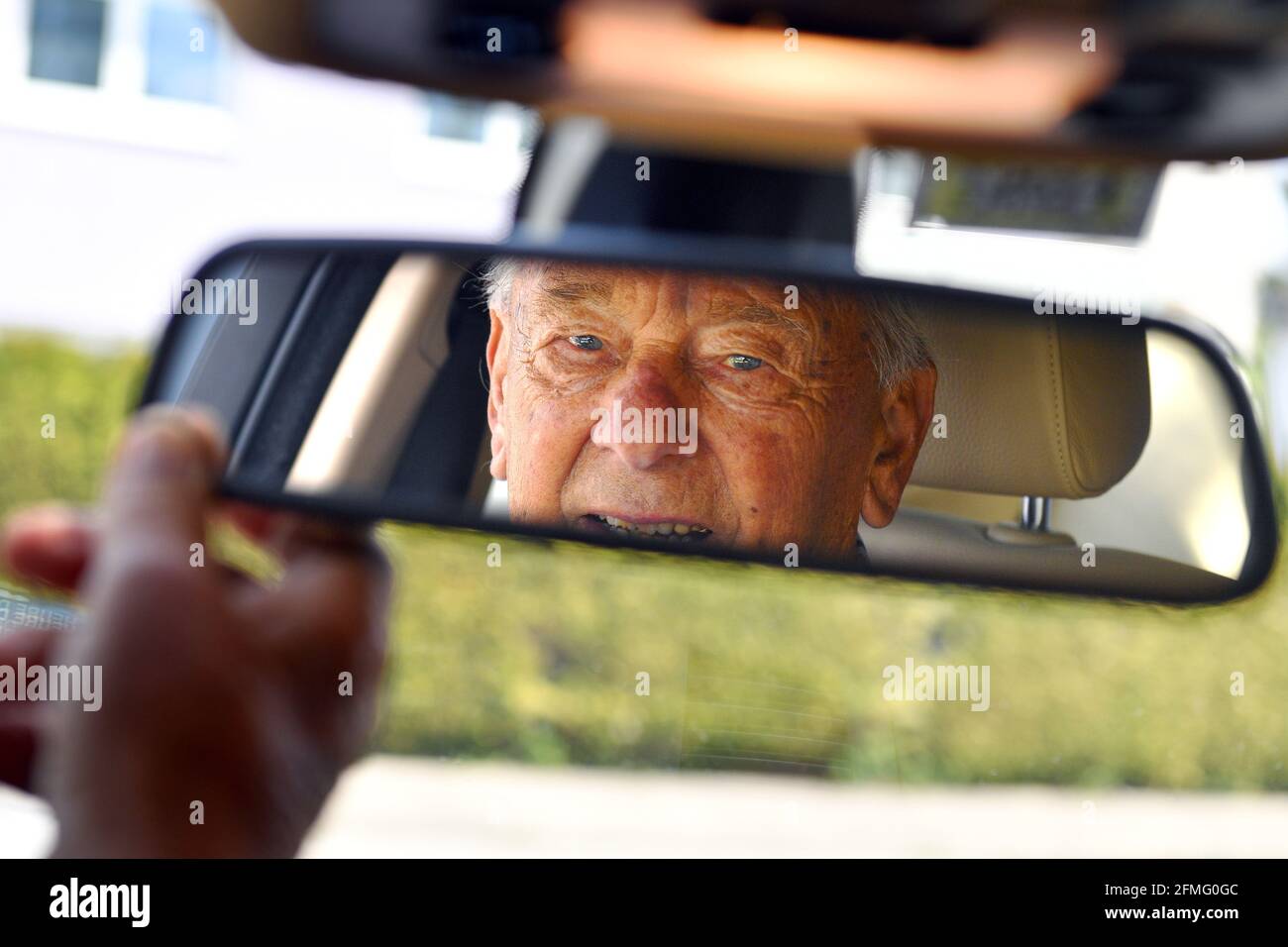 Looking In Rearview Mirror