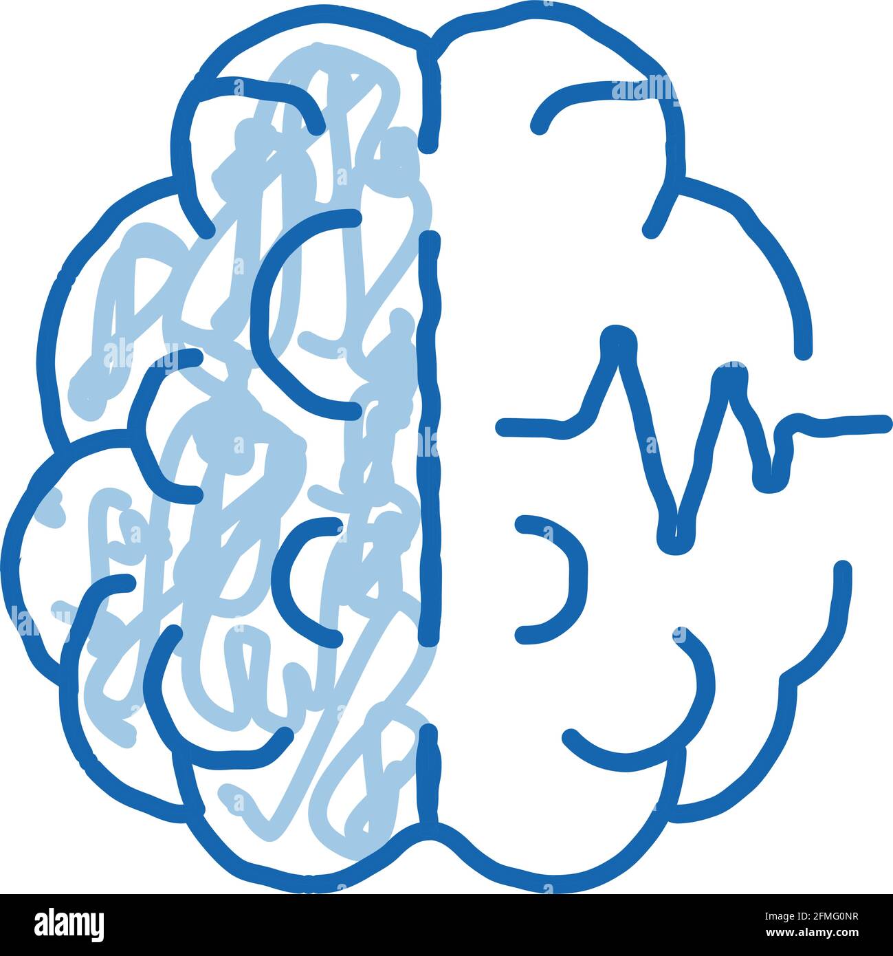 Brain Impulse doodle icon hand drawn illustration Stock Vector Image & Art - Alamy