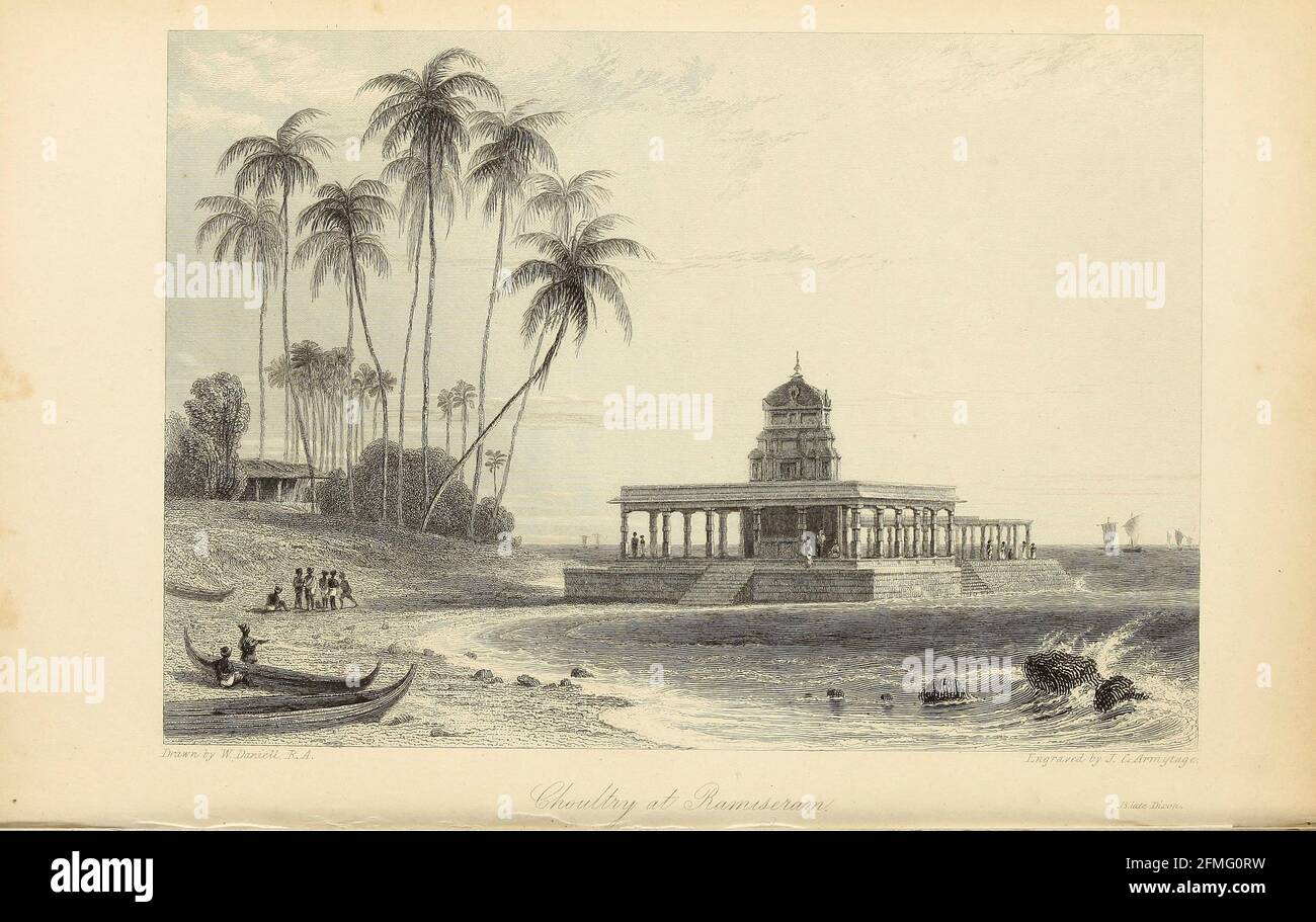 Choultry At Ramiseram From the book ' The Oriental annual, or, Scenes ...