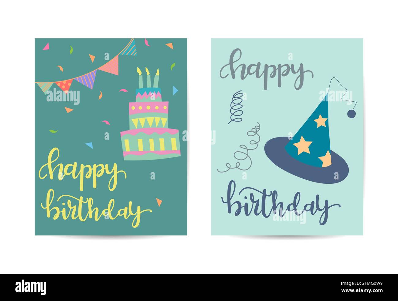 Happy birthday elements happiness Cut Out Stock Images & Pictures - Alamy