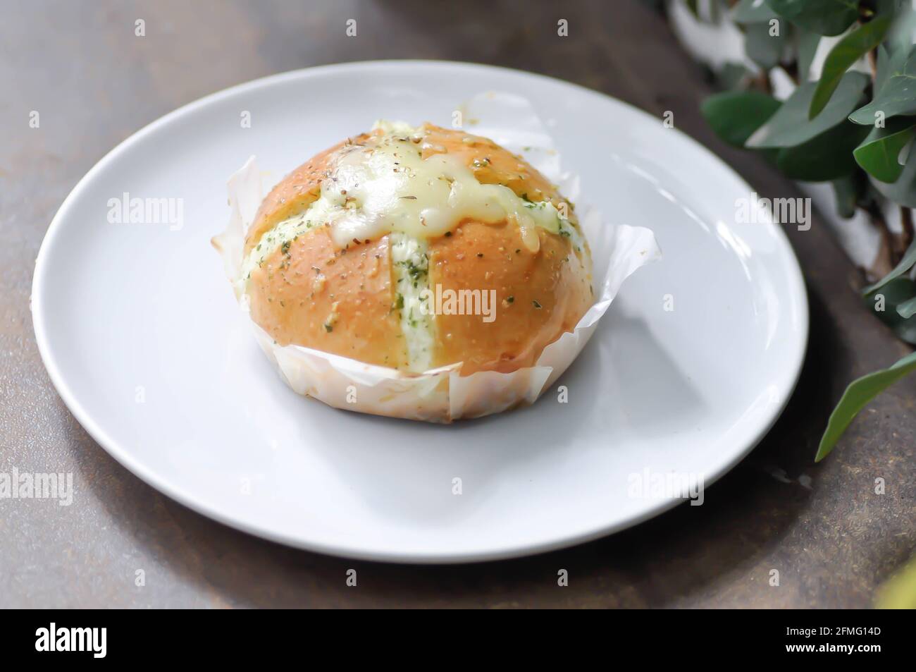 cheese bun, mozzarella cheese bun or bun with cheese stuffed or cheese ...