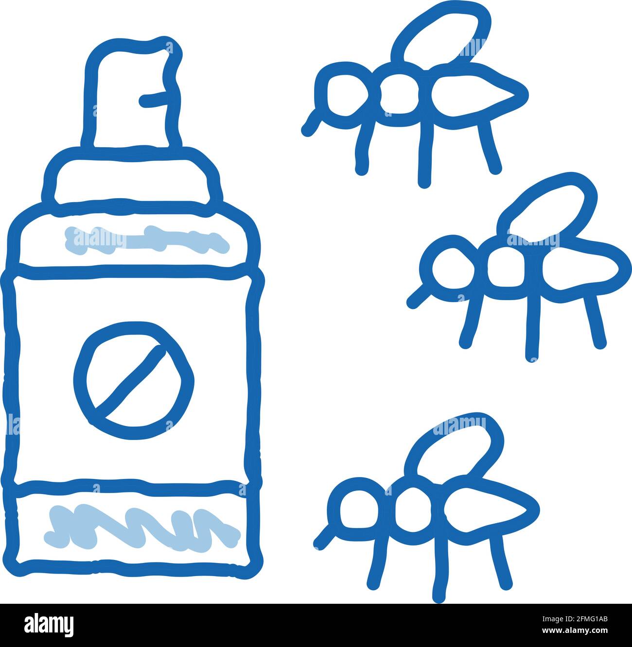 Mosquito Spray doodle icon hand drawn illustration Stock Vector Image ...