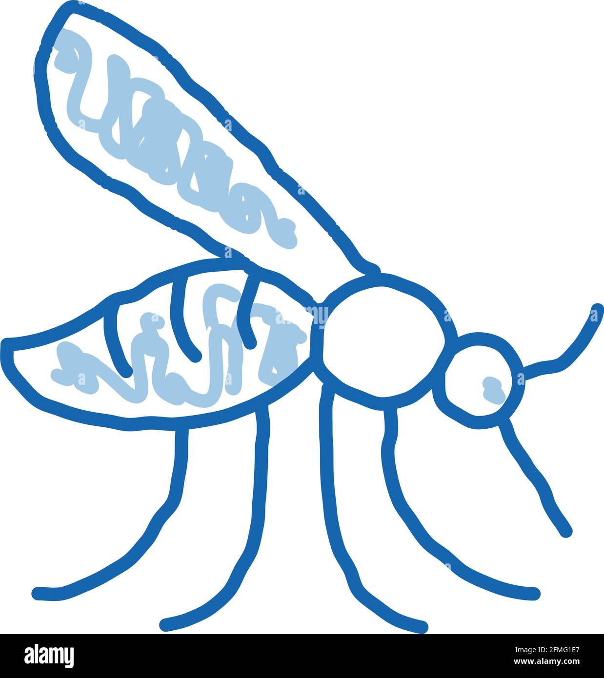 Malaria Mosquito doodle icon hand drawn illustration Stock Vector Image ...