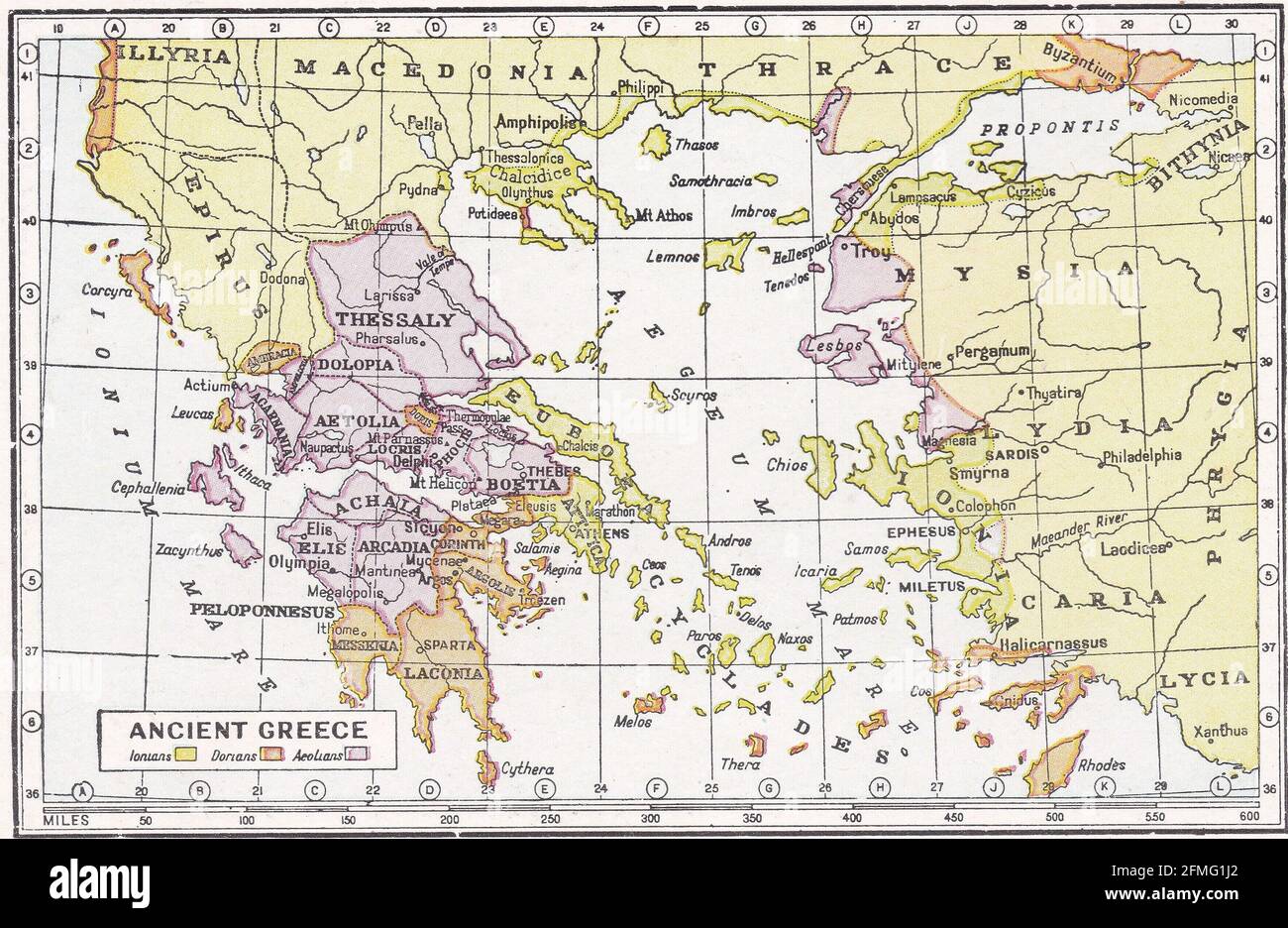 Map of ancient greece hi-res stock photography and images - Alamy