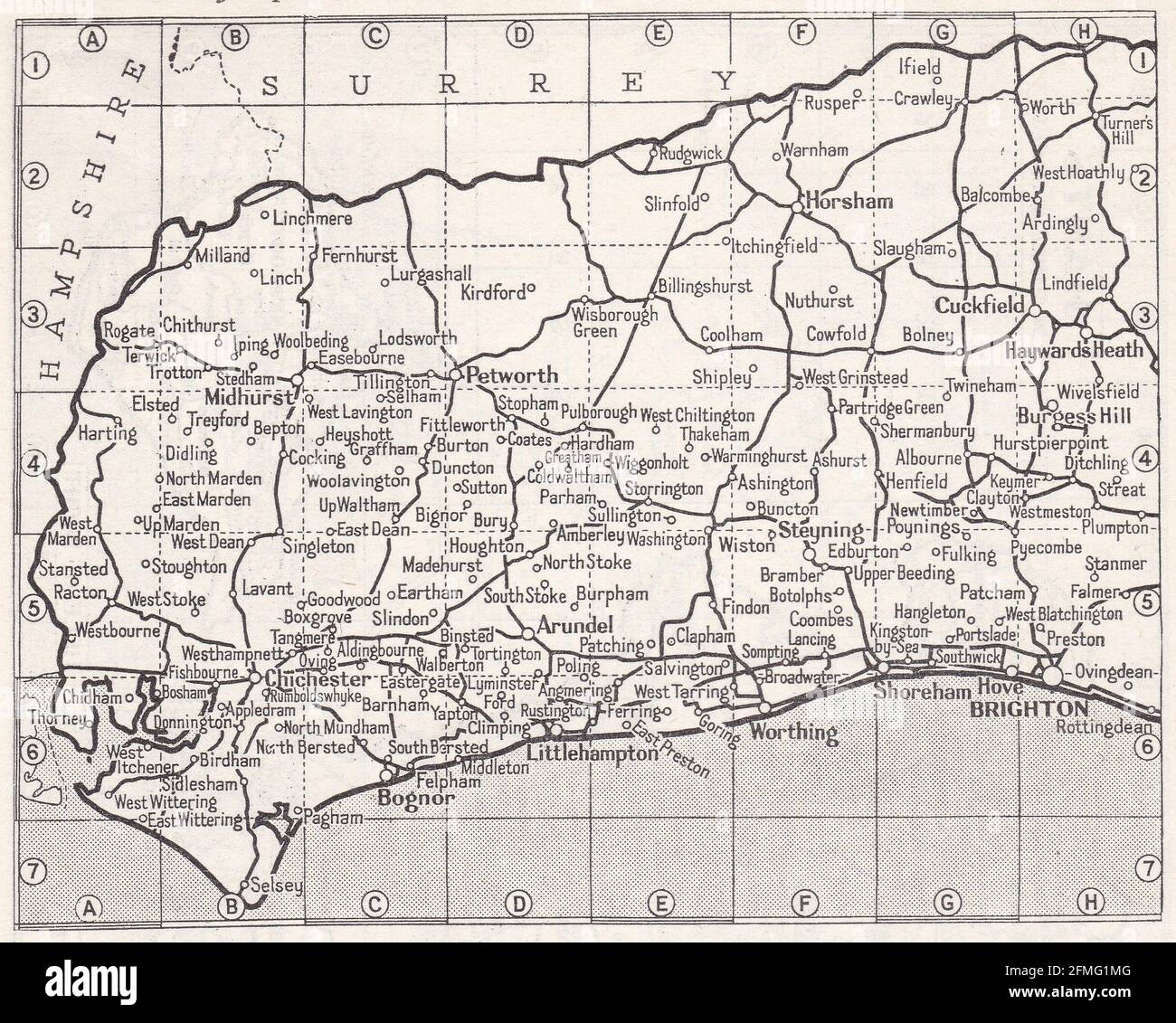 Map of midhurst hi-res stock photography and images - Alamy
