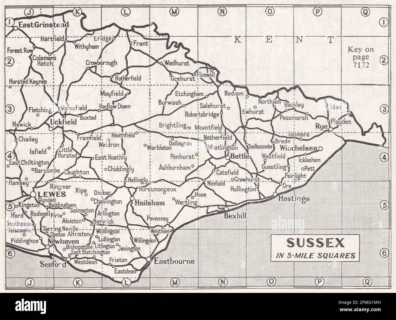 Map of sussex hi-res stock photography and images - Alamy