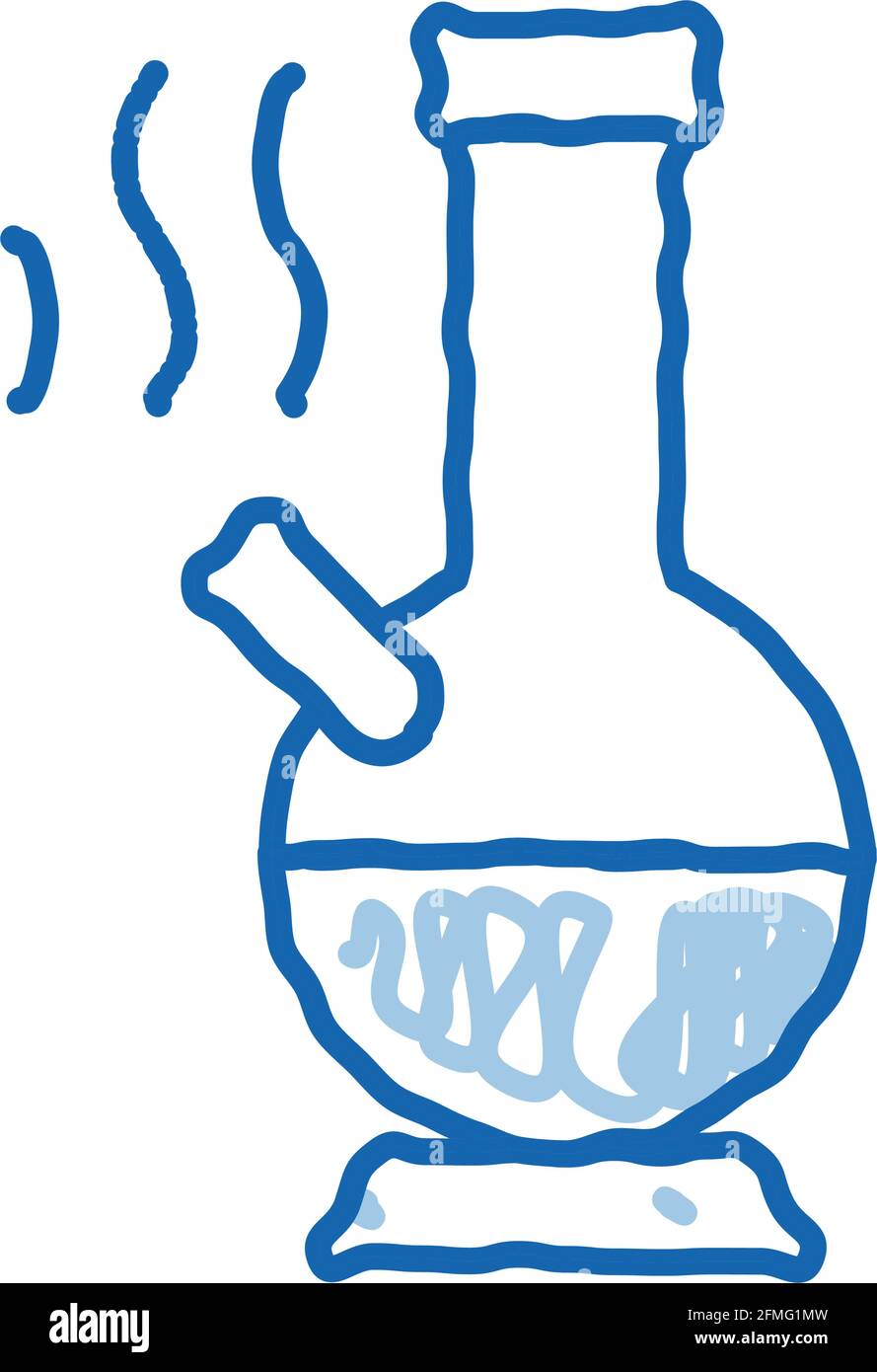 Smoking Bong doodle icon hand drawn illustration Stock Vector Image ...