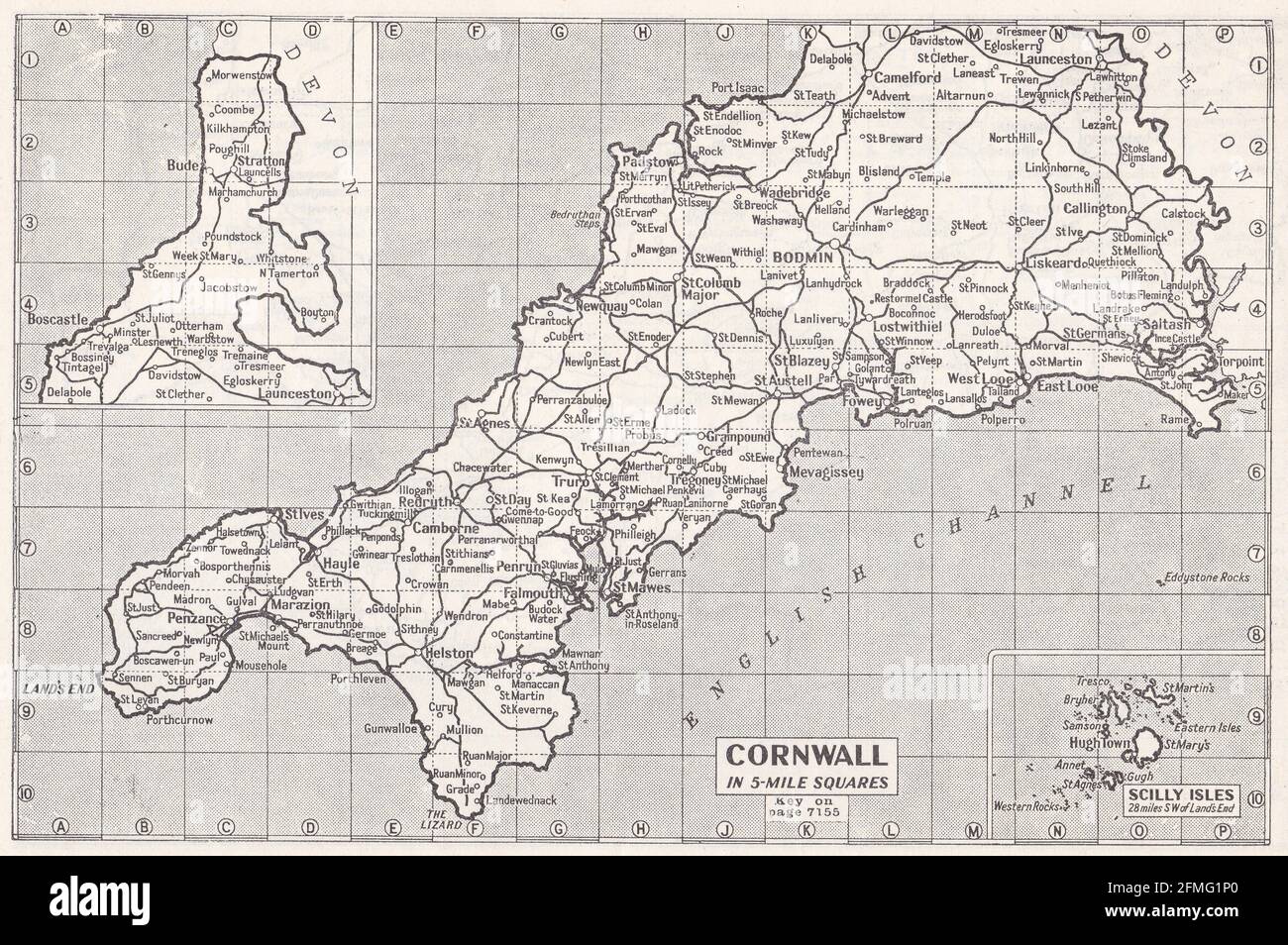Devon and cornwall map hi-res stock photography and images - Alamy