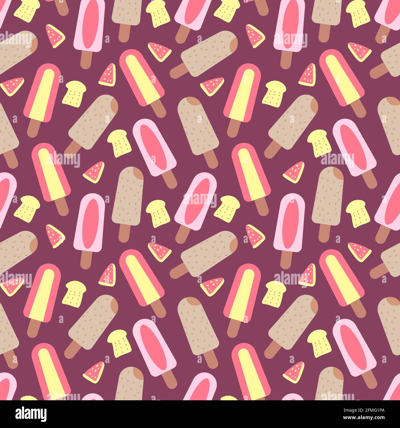 Vector seamless pastel ice cream background Stock Vector Image & Art ...