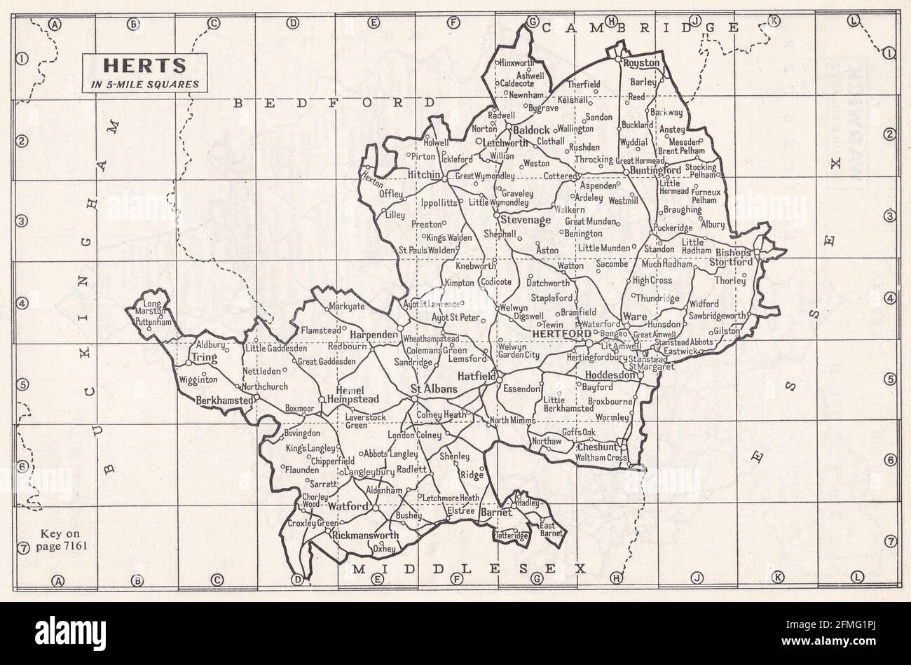 Hertfordshire map hi-res stock photography and images - Alamy