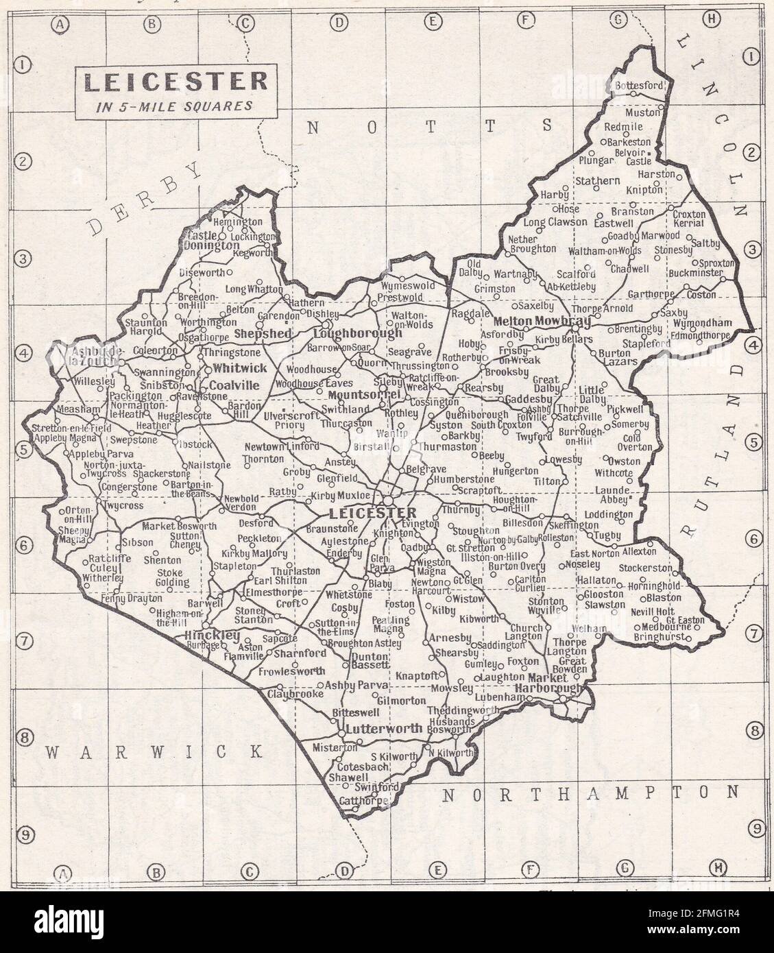 Map of leicester, england hi-res stock photography and images - Alamy