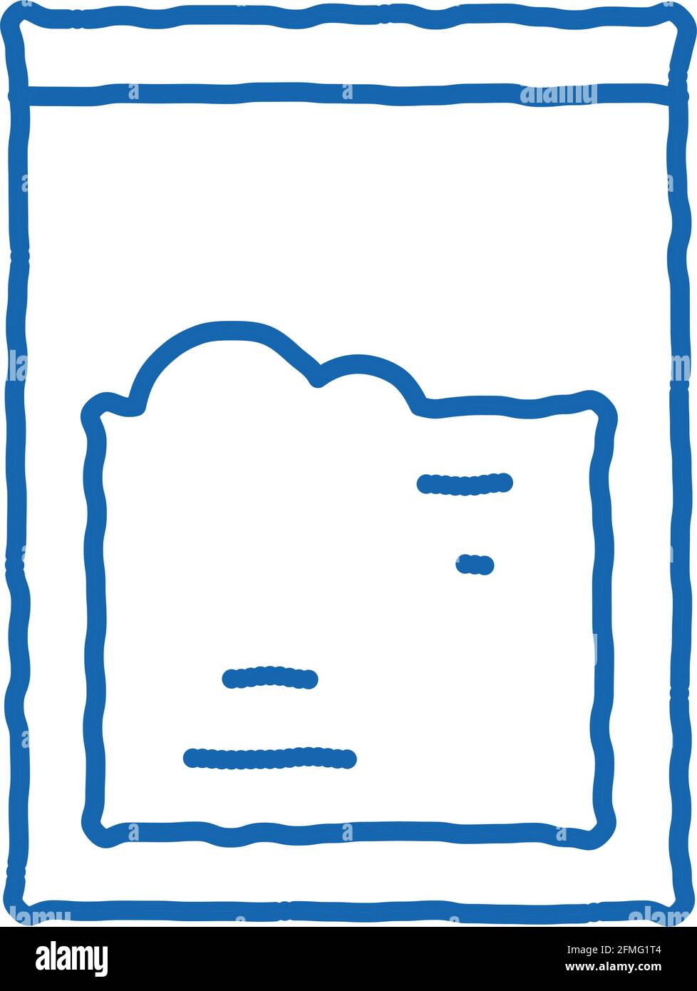 Cocaine Drug Bag doodle icon hand drawn illustration Stock Vector Image ...