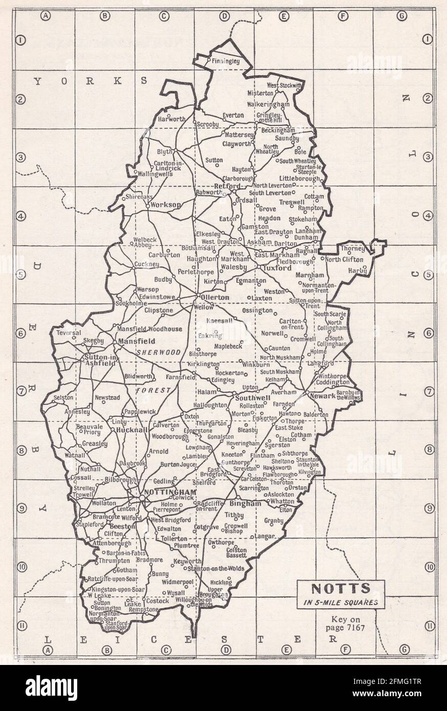 Nottingham nottinghamshire england map hi-res stock photography and ...