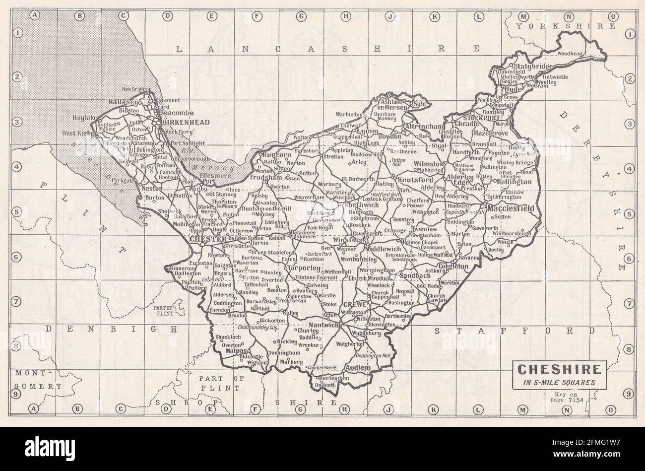 Cheshire county map hi-res stock photography and images - Alamy