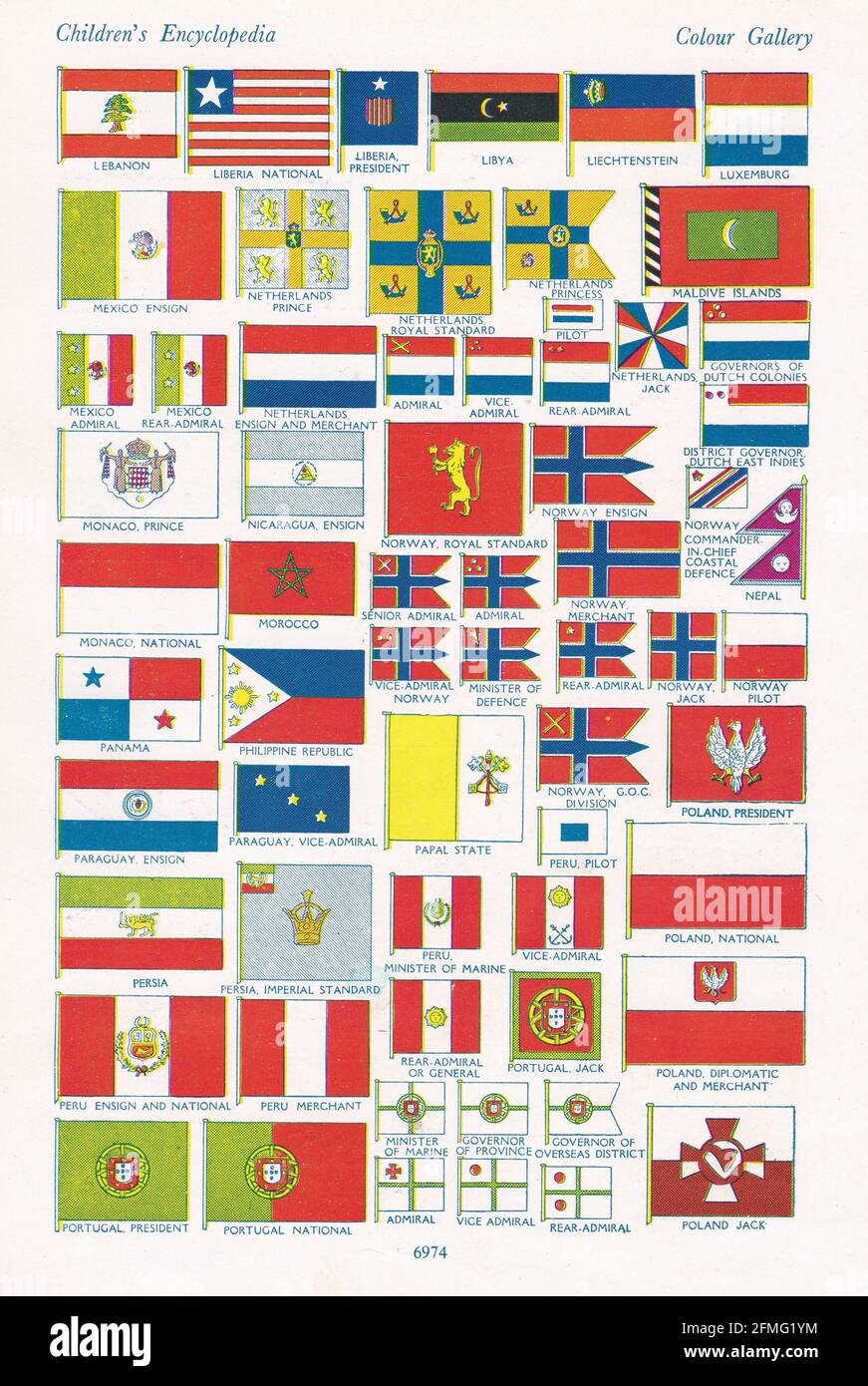 World Flags 1940s Stock Photo - Alamy