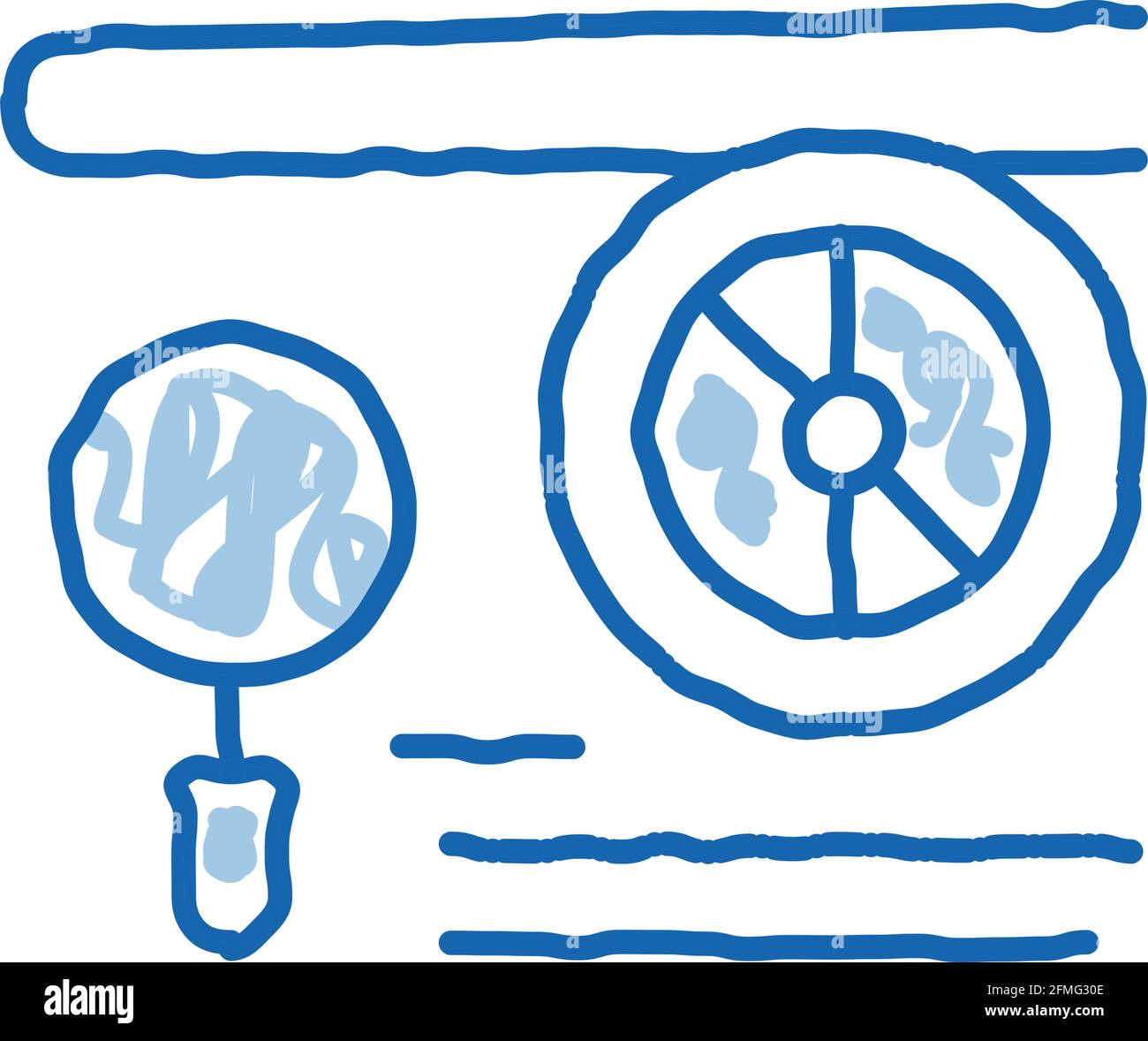 Engine Magnifier doodle icon hand drawn illustration Stock Vector Image ...