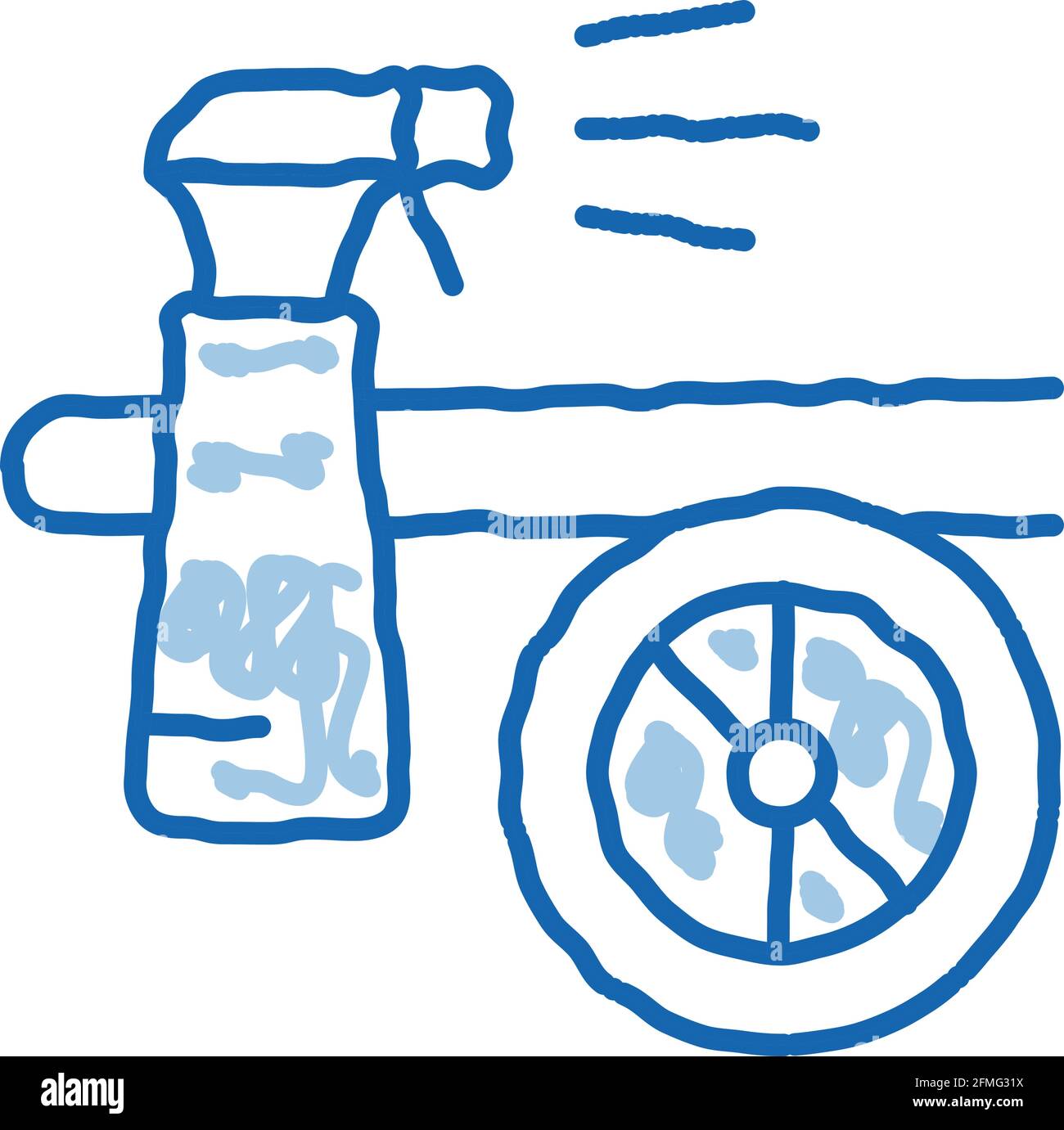 Wash Spray Plane doodle icon hand drawn illustration Stock Vector Image ...