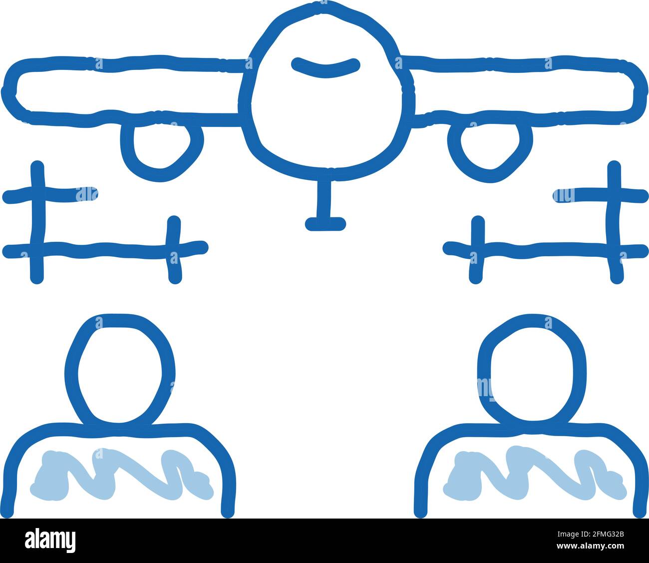 Engineering Plane doodle icon hand drawn illustration Stock Vector ...