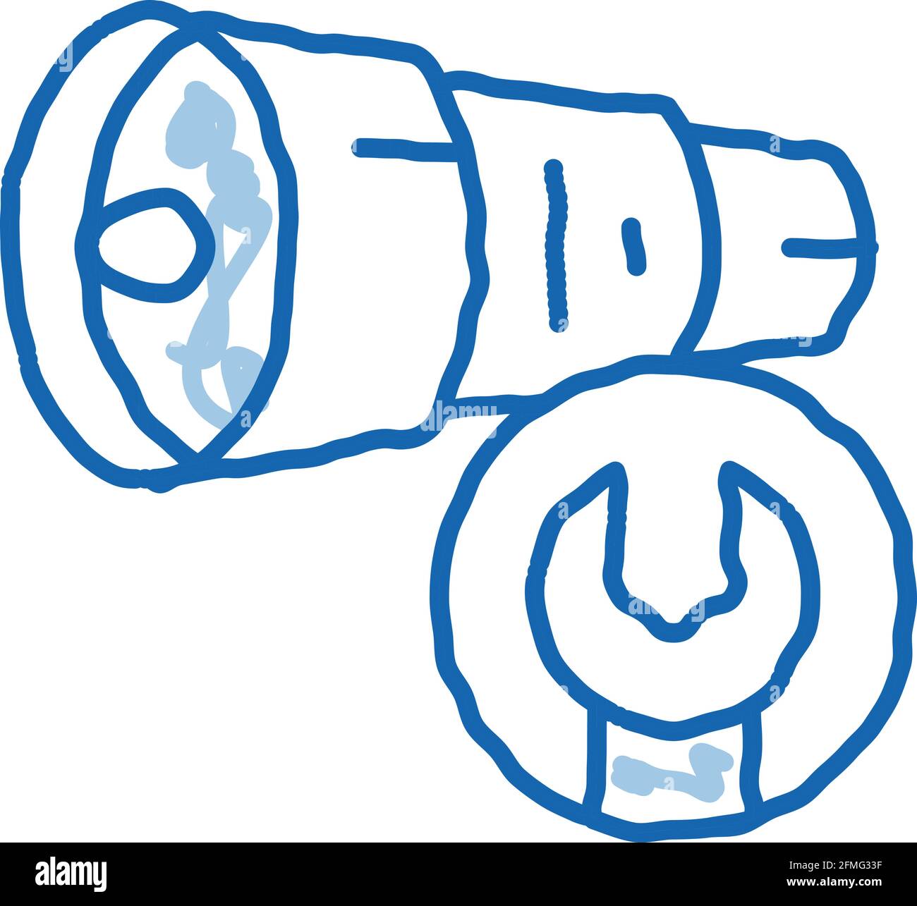 Engine Wrench doodle icon hand drawn illustration Stock Vector Image ...