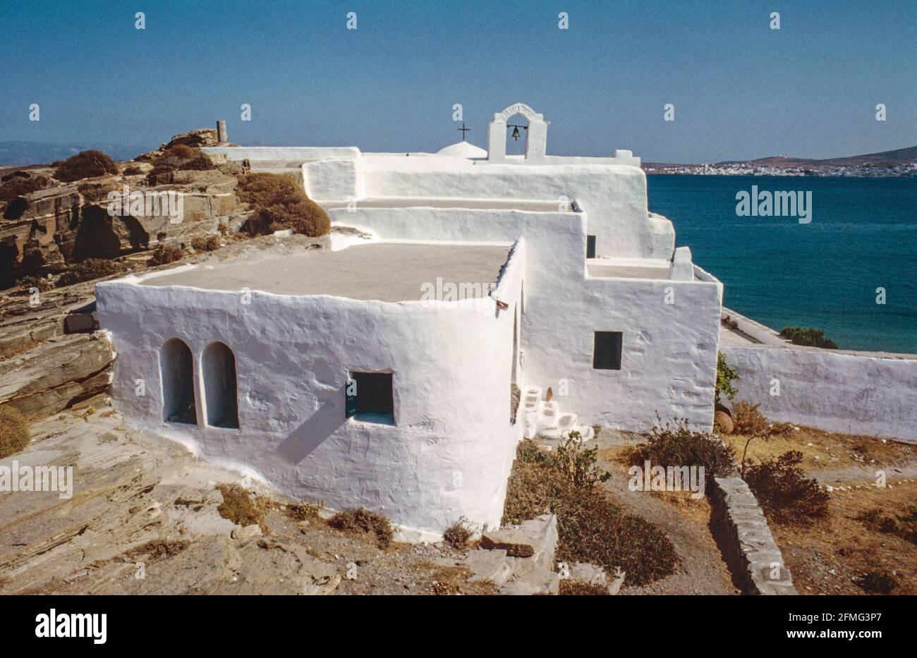 Scanned image of a the Monastery of St John’s of Deti looking over the ...