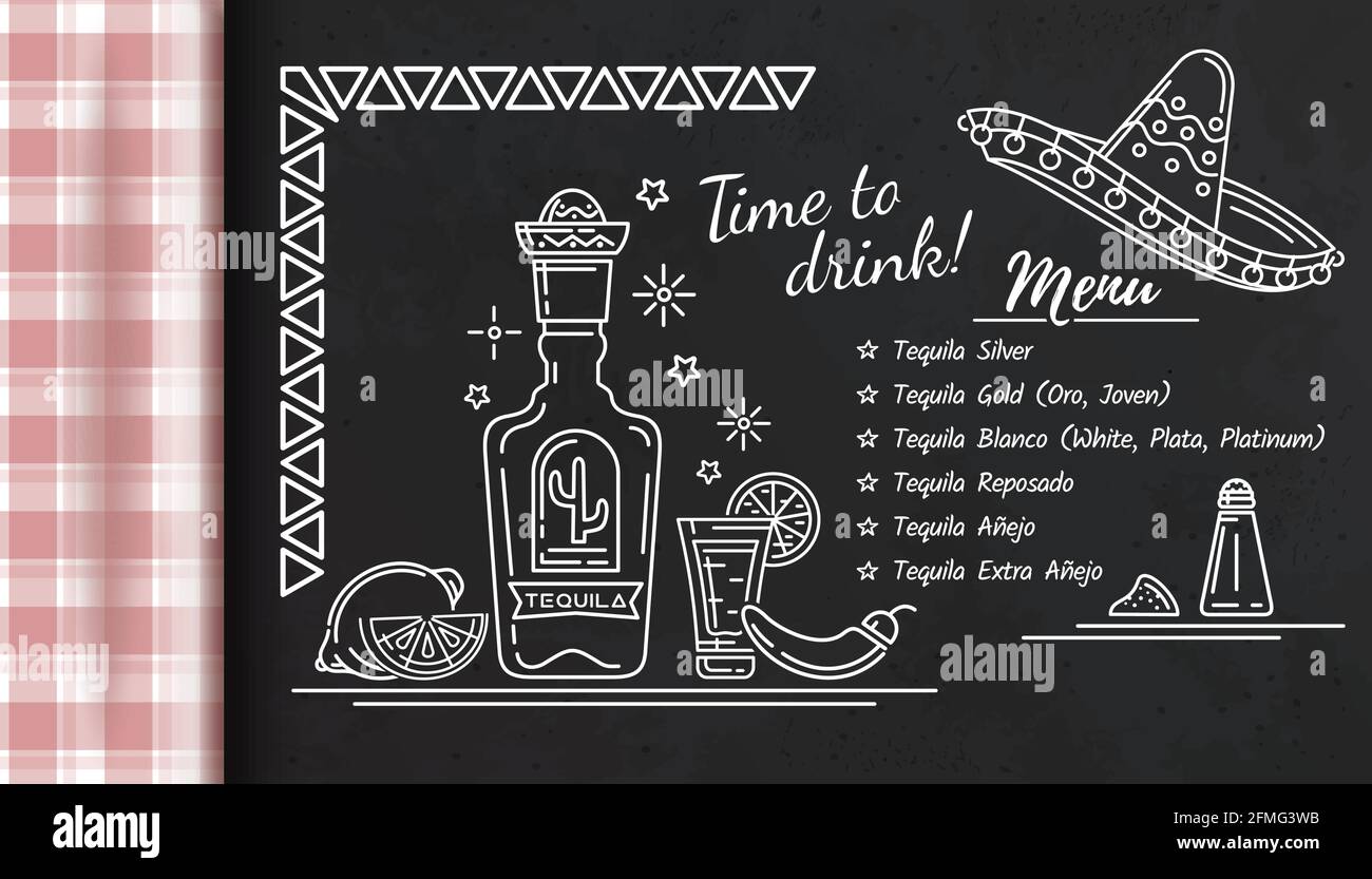 Mexican tequila bar Stock Vector Images - Alamy