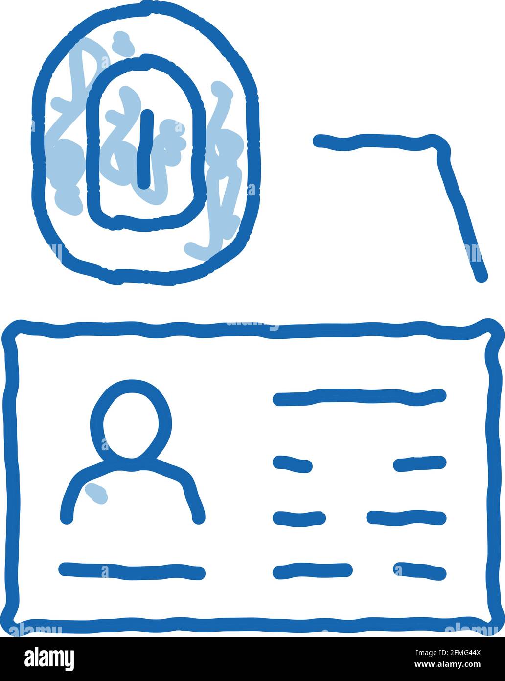 Fingerprint Scan doodle icon hand drawn illustration Stock Vector Image ...