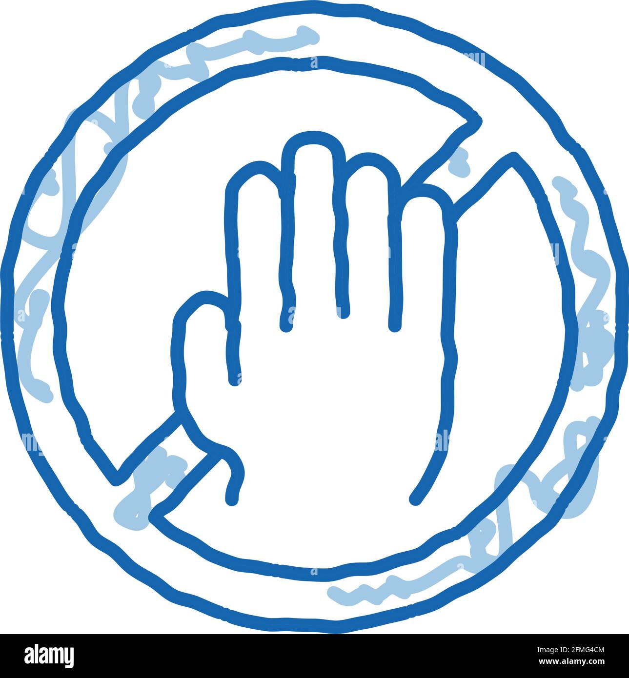 Hand Crossed Mark doodle icon hand drawn illustration Stock Vector ...