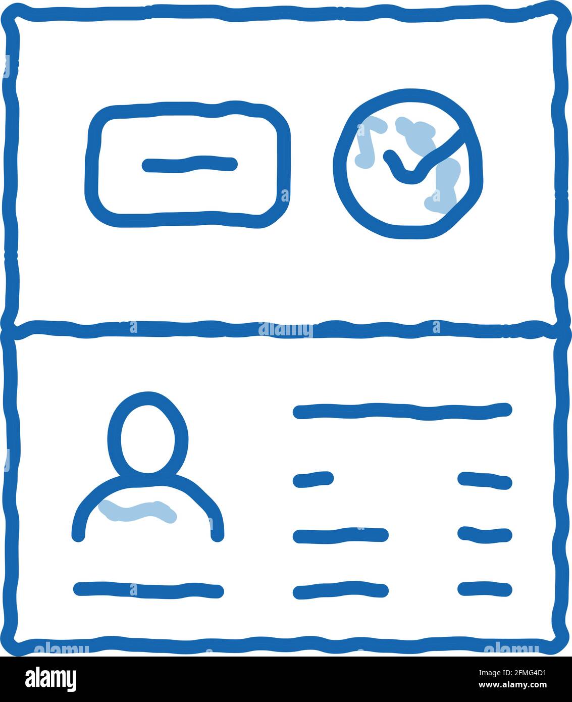 Passport Access doodle icon hand drawn illustration Stock Vector Image ...