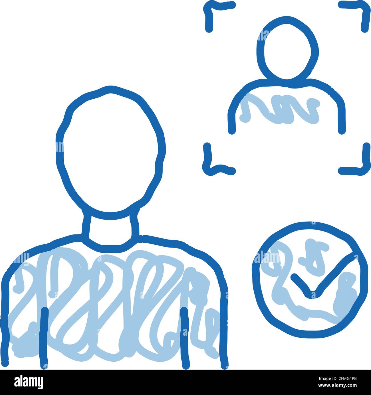 Approve Identity doodle icon hand drawn illustration Stock Vector Image ...