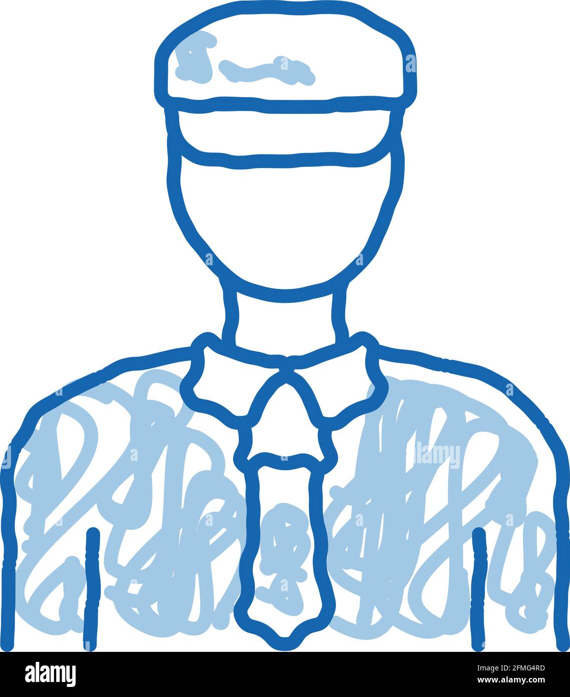 Custom Police Man doodle icon hand drawn illustration Stock Vector ...