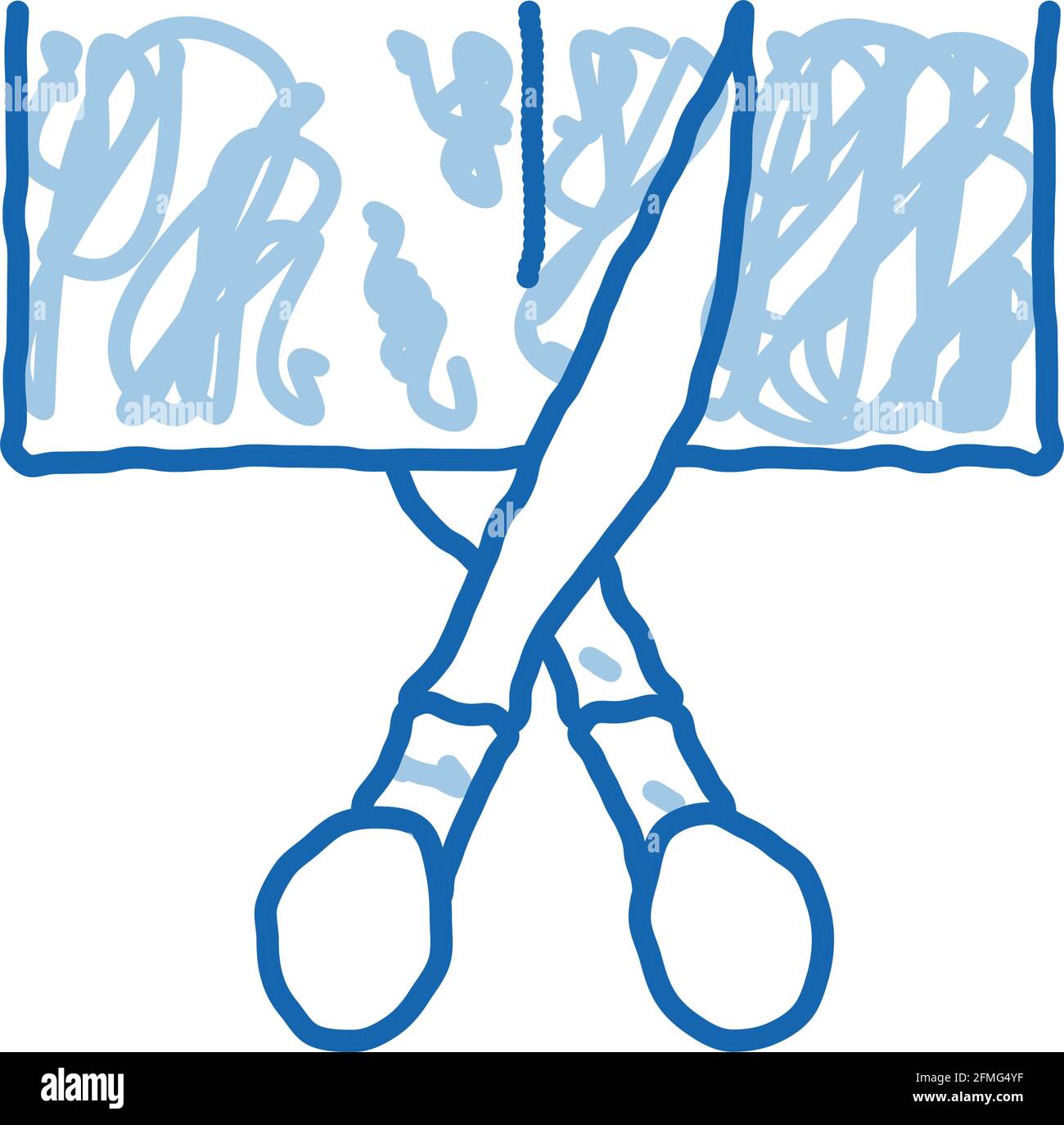Scissors Cutting doodle icon hand drawn illustration Stock Vector Image ...