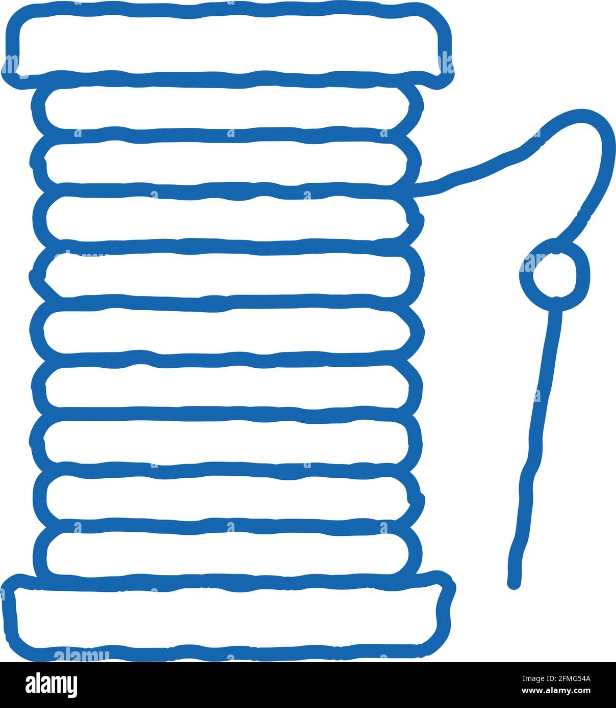 Needle Thread doodle icon hand drawn illustration Stock Vector Image ...
