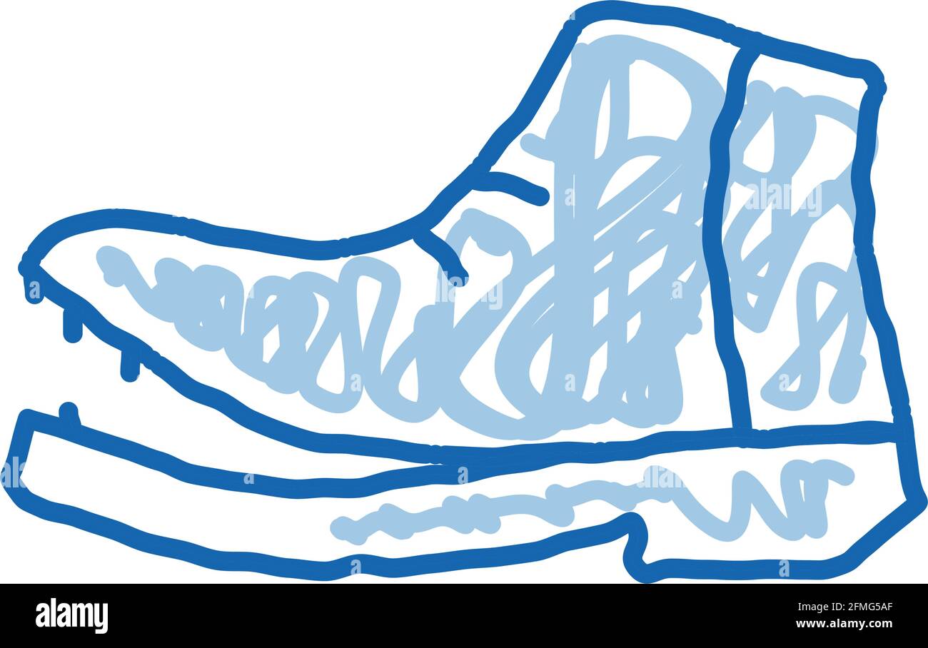 Shoe Torn Sole doodle icon hand drawn illustration Stock Vector Image ...