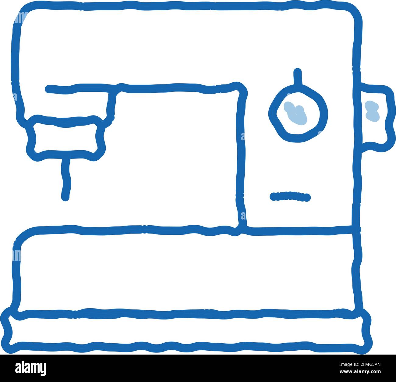 Sewing Machine doodle icon hand drawn illustration Stock Vector Image ...