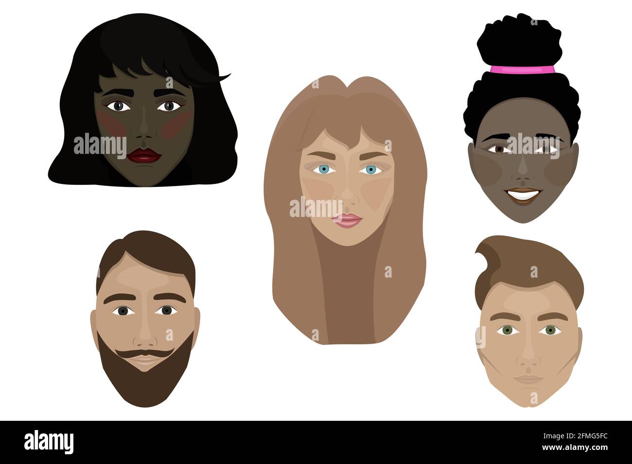 Face on portrait boy Stock Vector Images - Alamy