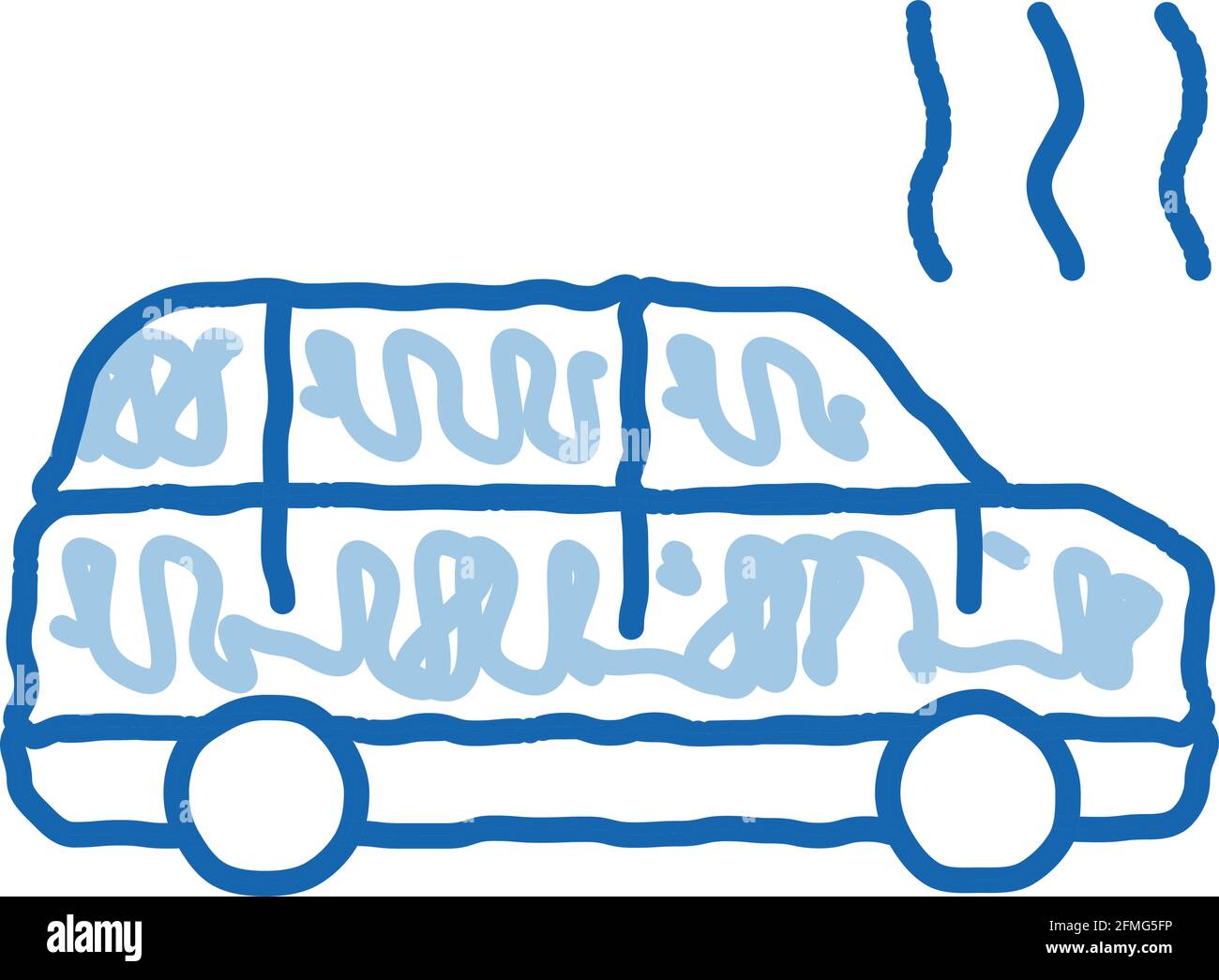 Smoking Car doodle icon hand drawn illustration Stock Vector Image ...