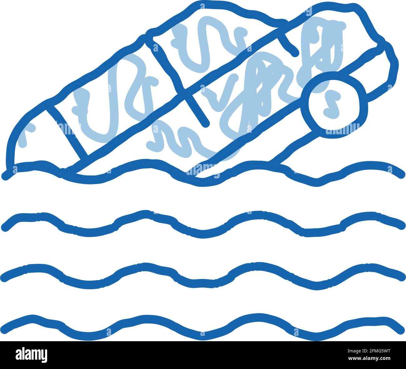 Sinking Car doodle icon hand drawn illustration Stock Vector Image ...