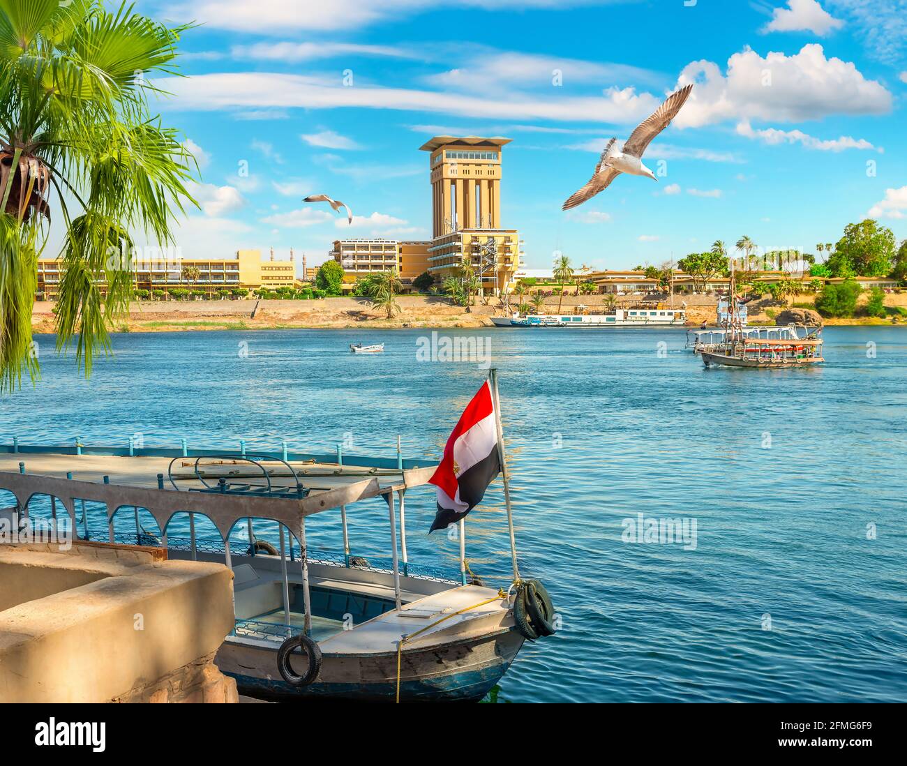 Egyptian flag in aswan hi-res stock photography and images - Alamy
