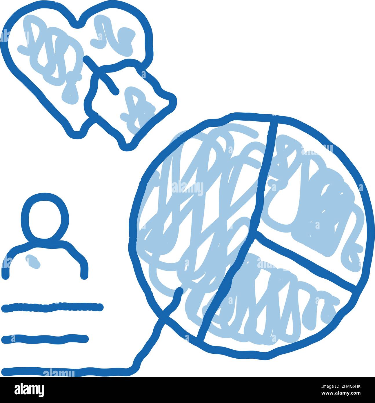 Round Infographic doodle icon hand drawn illustration Stock Vector ...