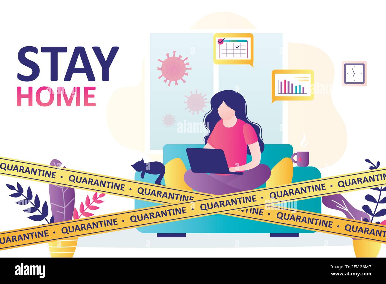 Teleworking safety Stock Vector Images - Alamy