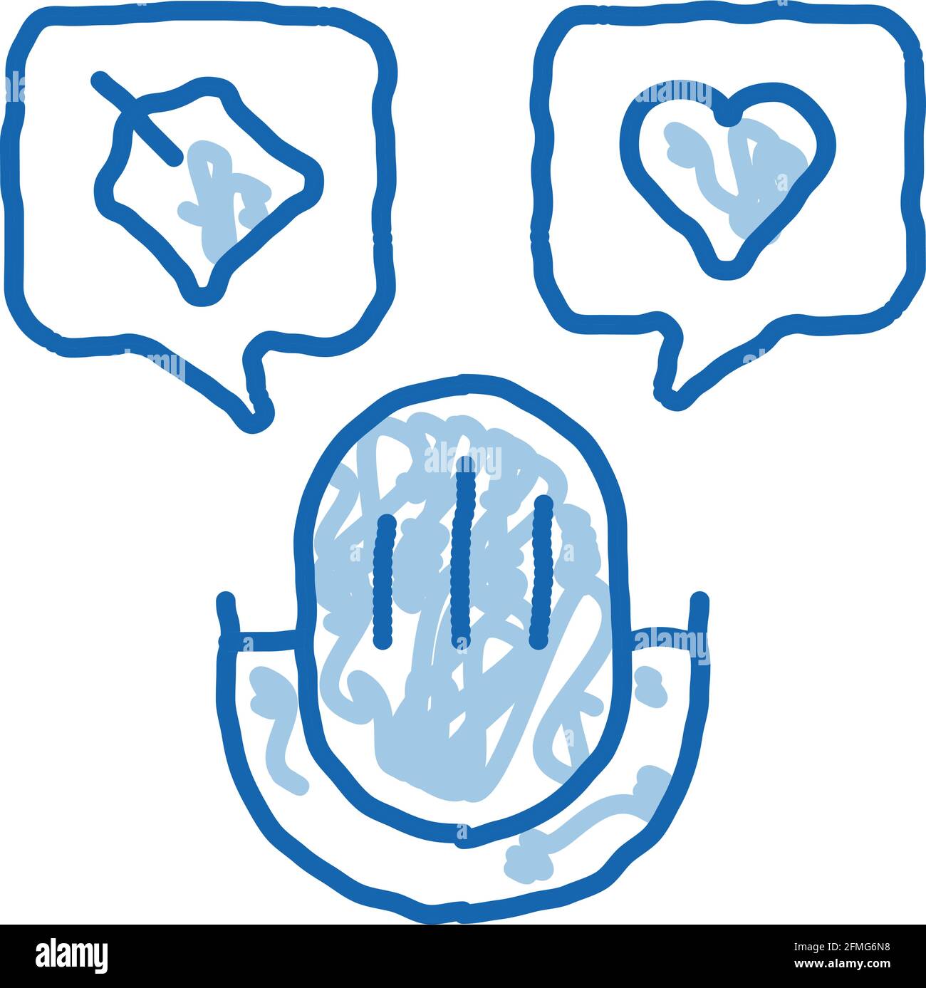Microphone Label doodle icon hand drawn illustration Stock Vector Image ...