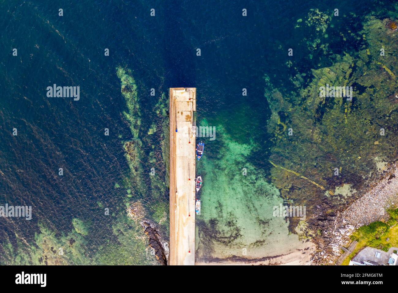 Aerial view of Portnoo harbour in County Donegal, Ireland Stock Photo ...