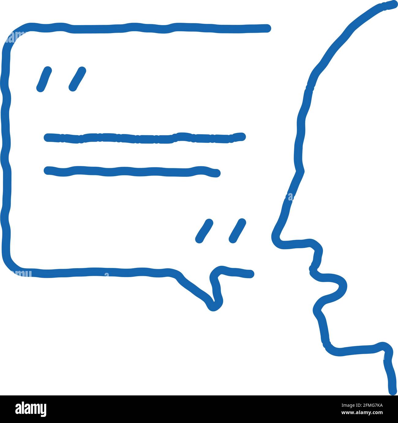 Human Speaking doodle icon hand drawn illustration Stock Vector Image ...