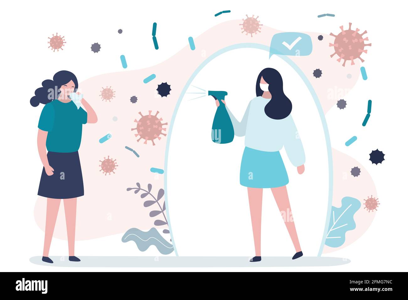 Social distancing immunity Stock Vector Images - Alamy