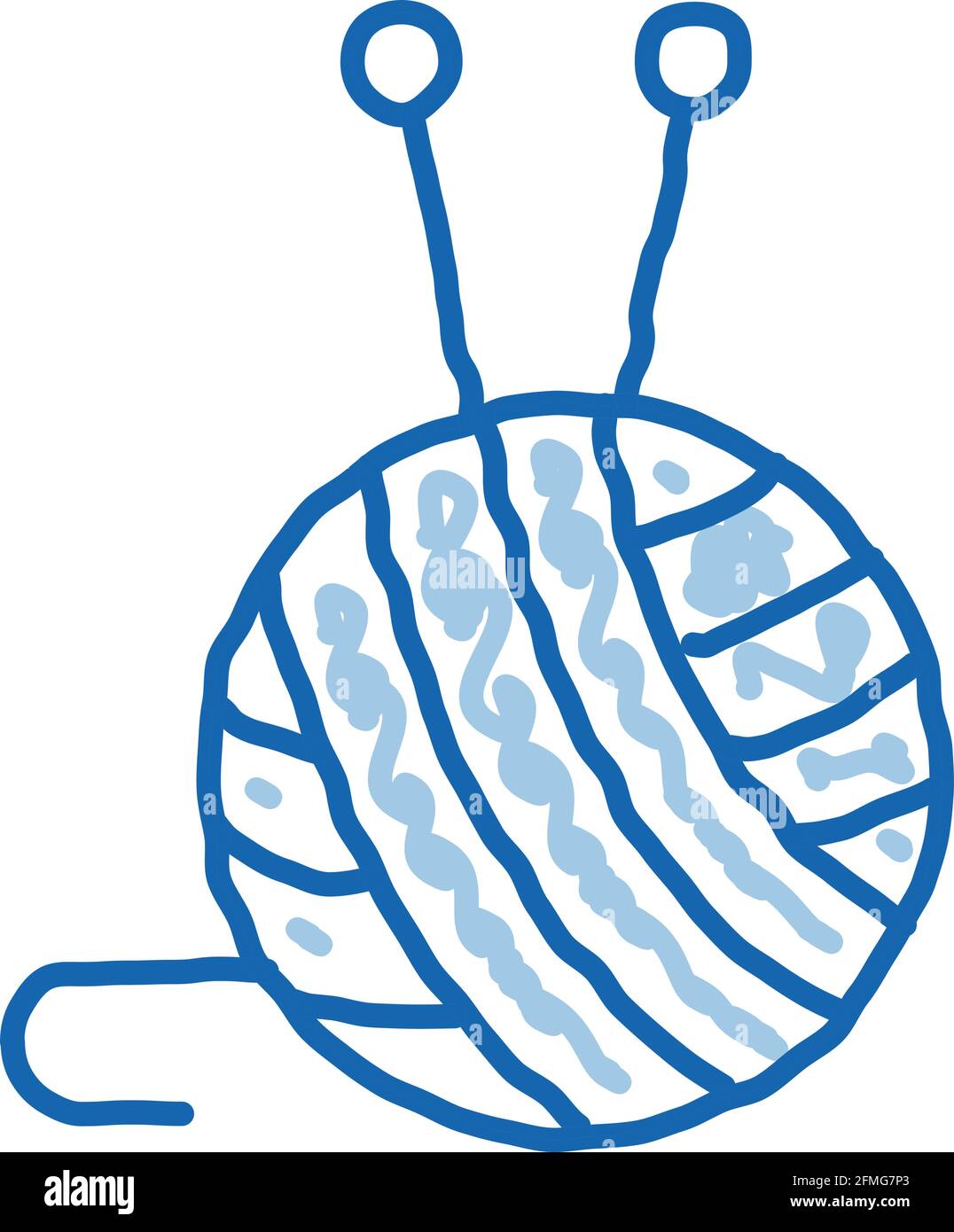 Ball Of Thread doodle icon hand drawn illustration Stock Vector Image ...