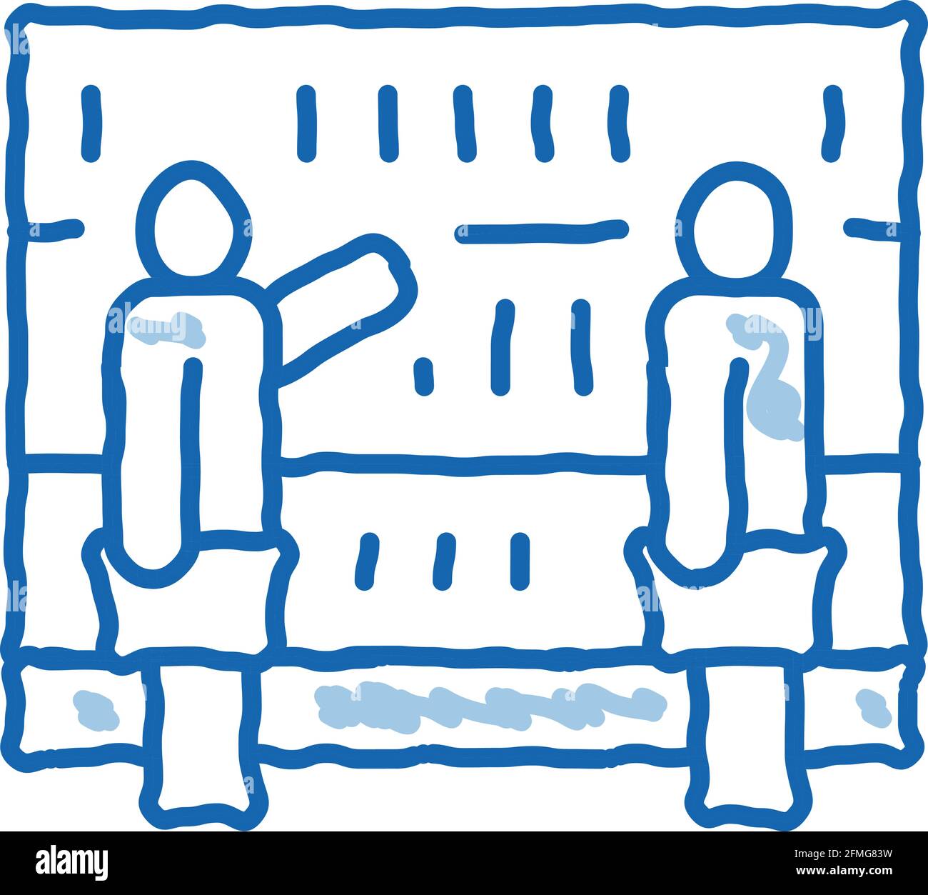 Customers Counter doodle icon hand drawn illustration Stock Vector ...