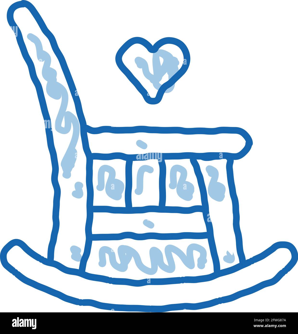 Rocking Chair doodle icon hand drawn illustration Stock Vector Image ...